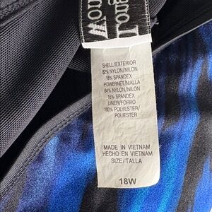 Longitude | Swim | Longitude Blue And Black Womens Bathing Suit Size 8w ...